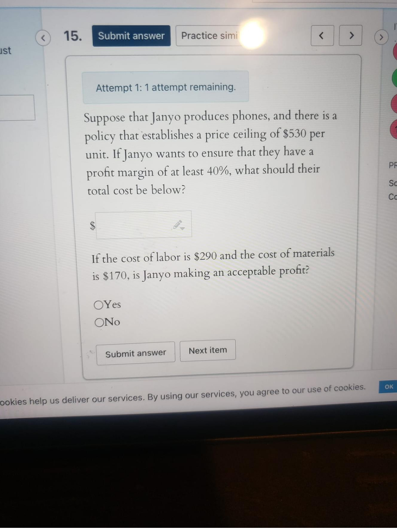 Solved Attempt 1: 1 ﻿attempt remaining.Suppose that Janyo | Chegg.com