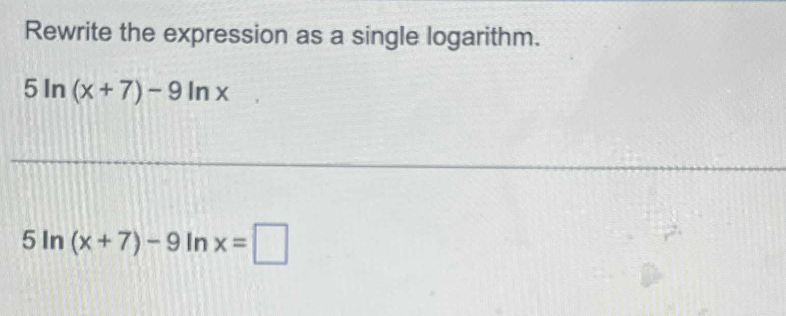 Solved Rewrite the expression as a single | Chegg.com