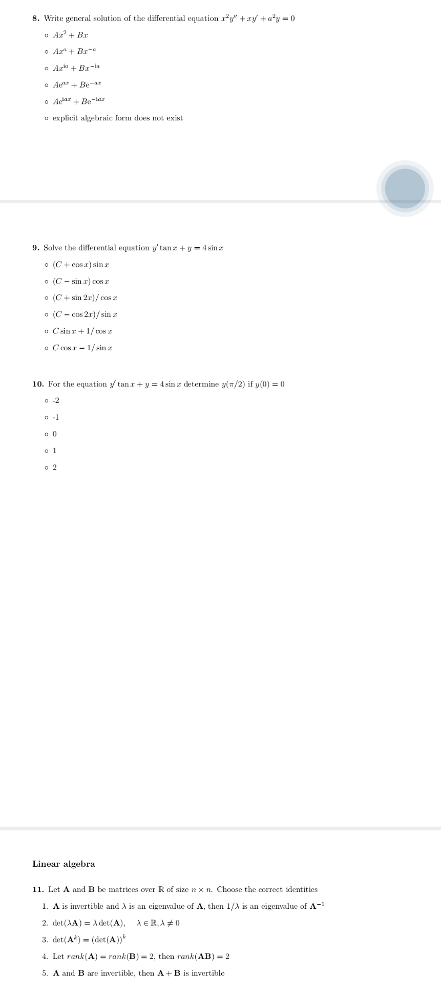 Write general solution of the differential equation | Chegg.com