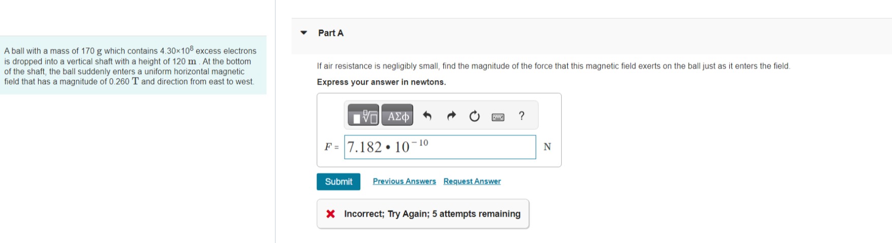 Solved Part APart AA horizontal rectangular surface has | Chegg.com