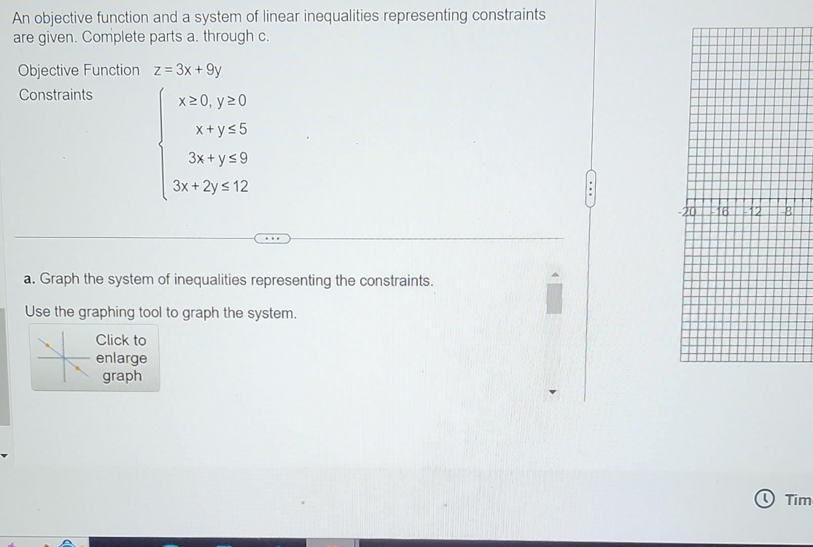 Solved An objective function and a system of linear | Chegg.com