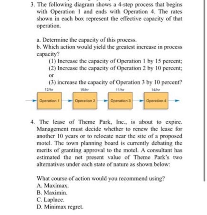 Solved 3. The following diagram shows a 4-step process that | Chegg.com