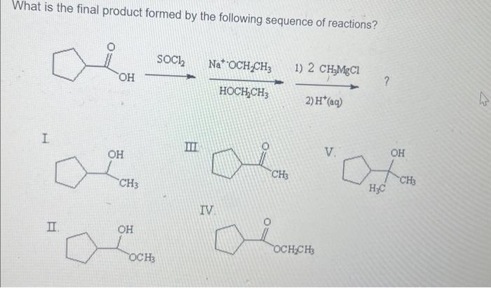 Solved What is the final product formed by the following | Chegg.com