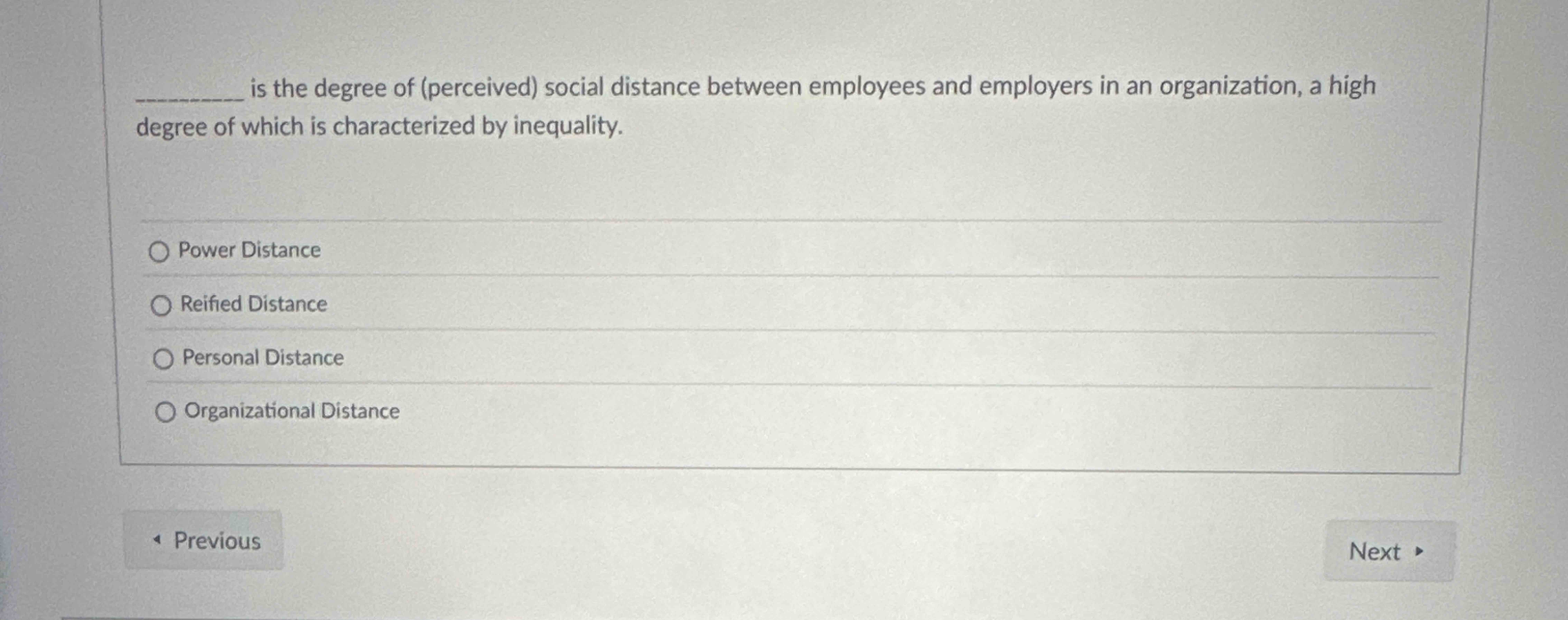 Solved is the degree of (perceived) ﻿social distance between | Chegg.com