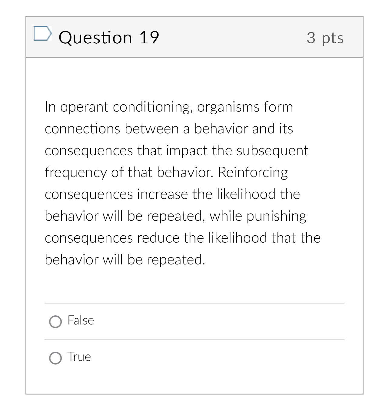 Solved Question 193 ﻿ptsIn operant conditioning, organisms | Chegg.com