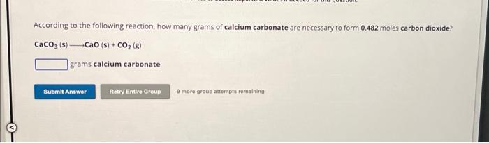 Solved According to the following reaction, how many grams | Chegg.com