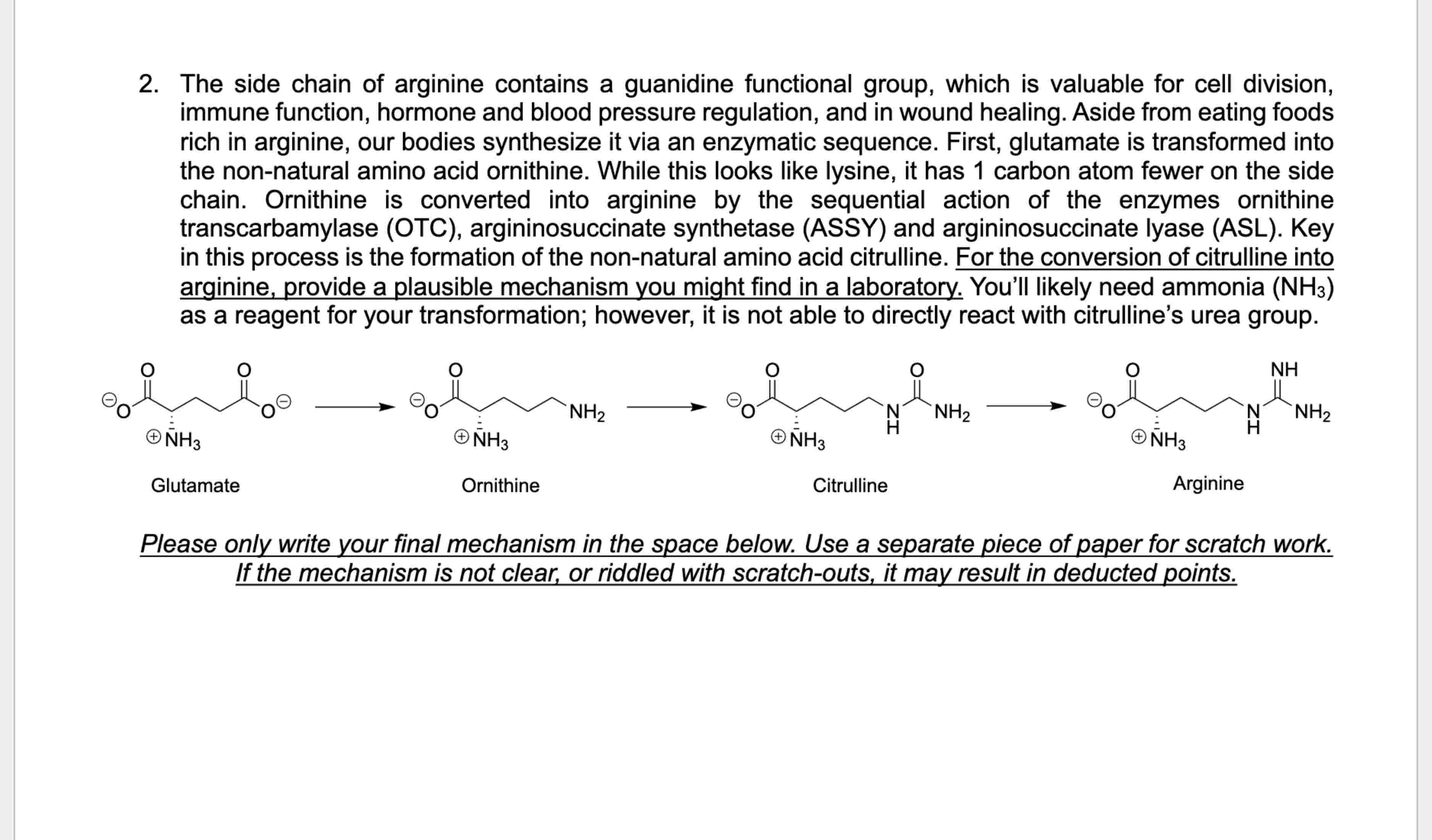 2. ﻿The side chain of arginine contains a guanidine | Chegg.com