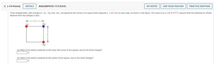 Solved 2. (-/14 Points DETAILS BUELEMPHYS1 17.P.019.D. MY | Chegg.com Solved 2. (-/14 Points DETAILS BUELEMPHYS1 17.P.019.D. MY | Chegg.com