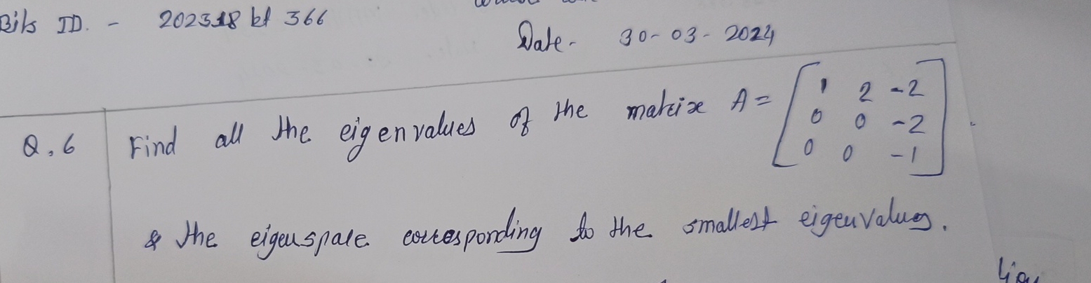 Solved Bits ID. - 202318 ﻿bl 366Pate- 30-03-2024Q. 6 ﻿Find | Chegg.com