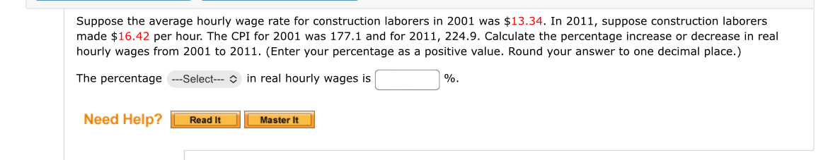 Solved Suppose the average hourly wage rate for construction | Chegg.com