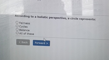 Solved According to a holistic perspective, a circle | Chegg.com