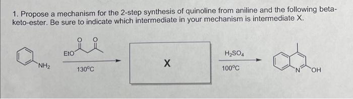 Solved 1. Propose a mechanism for the 2-step synthesis of | Chegg.com