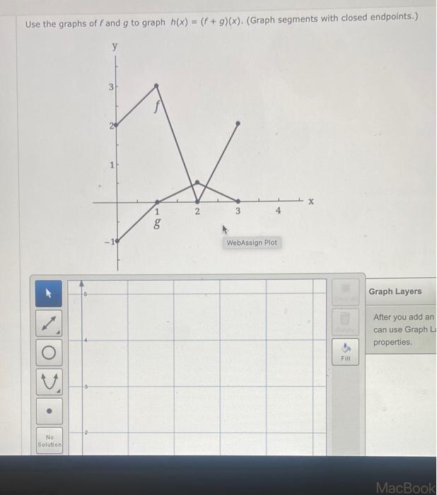 Solved Use the graphs of fand g to graph h(x) = (f + g)(x). | Chegg.com