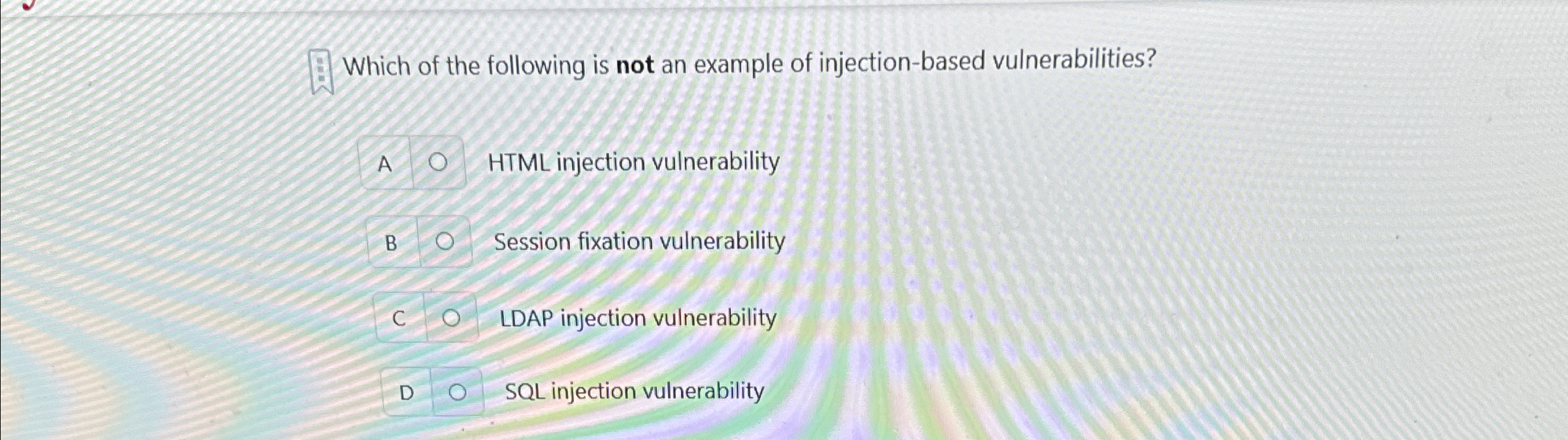 Solved Which of the following is not an example of | Chegg.com