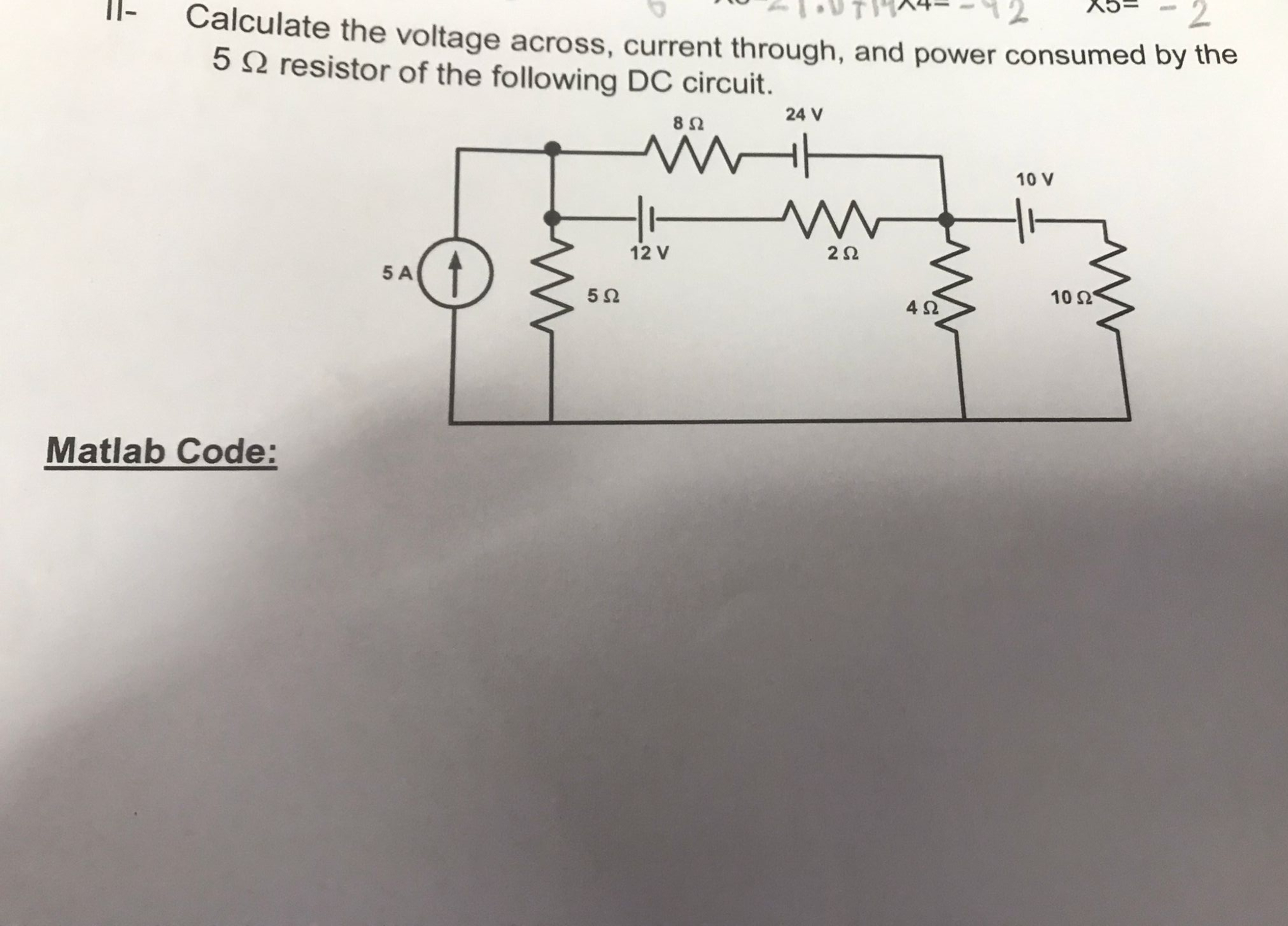 Solved Calculate the voltage across, current through, and | Chegg.com