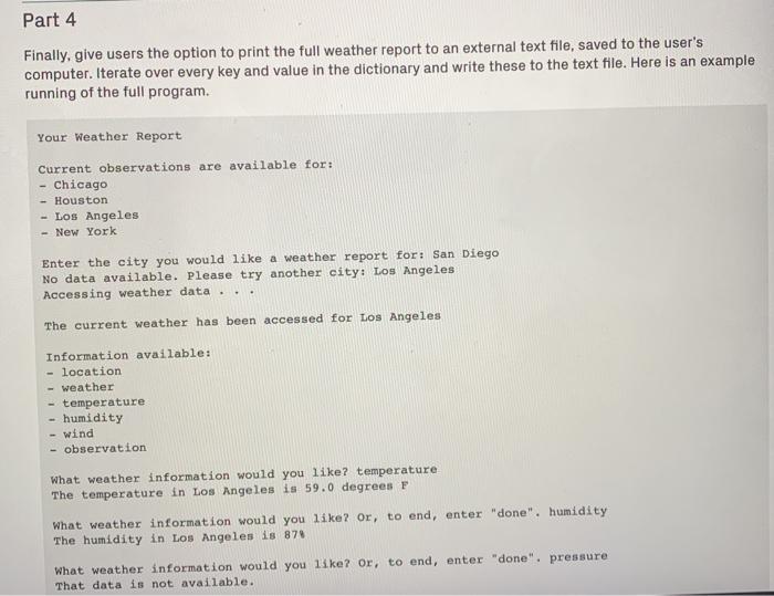 Dictionaries In this assignment, you will use Python | Chegg.com