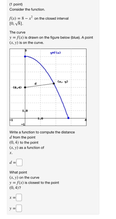 Solved (1 point) Consider the function. f(x) = 49 - x on the | Chegg.com