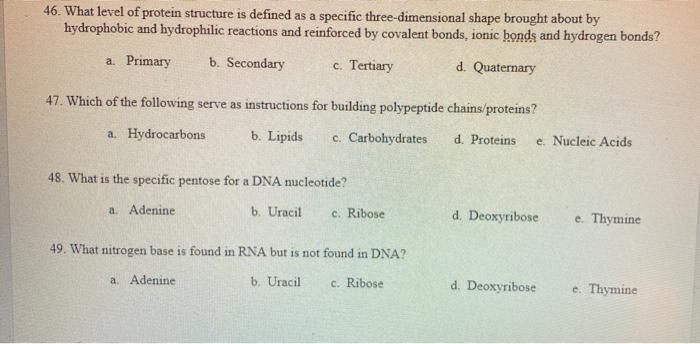 Solved 42. Which of the following serve as precursors for | Chegg.com