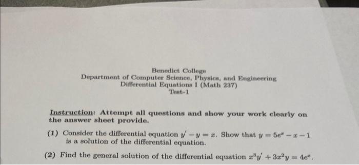Solved Instruction: Attempt all questions and show your work | Chegg.com