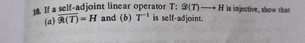 Solved If a self-adjoint linear operator | Chegg.com
