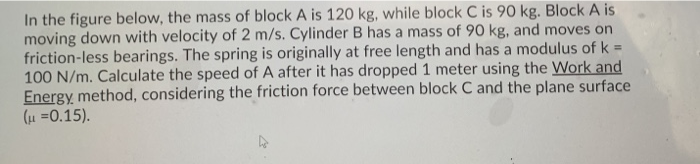 Solved -R150 mm In the figure below, the mass of block A | Chegg.com