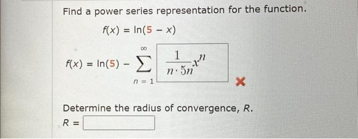 Solved Find a power series representation for the function. | Chegg.com