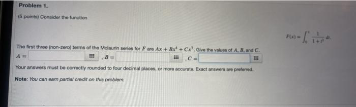 Solved Problem 1. (5 points) Consider the function F The | Chegg.com
