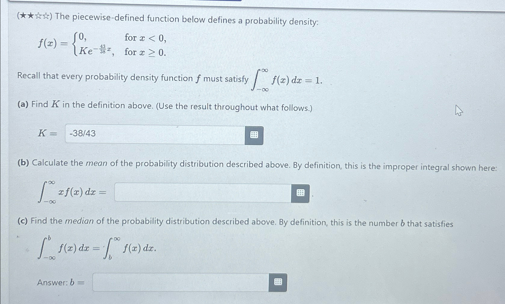 Solved )=( ﻿The piecewise-defined function below defines a | Chegg.com