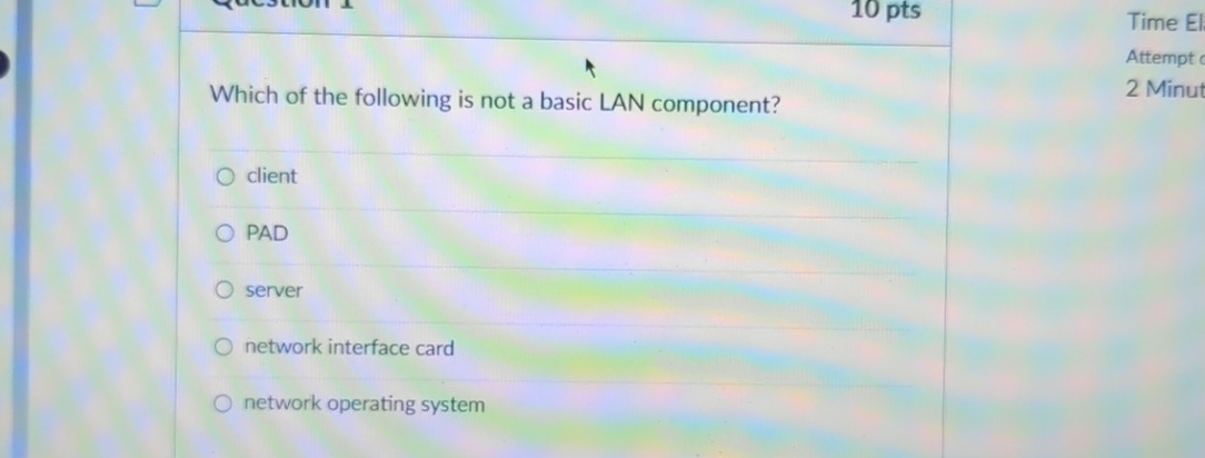 Solved Which of the following is not a basic LAN | Chegg.com