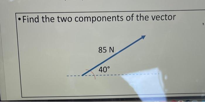 Solved - Find the two components of the vector | Chegg.com