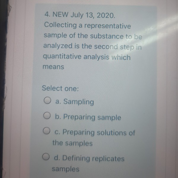 Solved 4. NEW July 13, 2020. Collecting a representative | Chegg.com