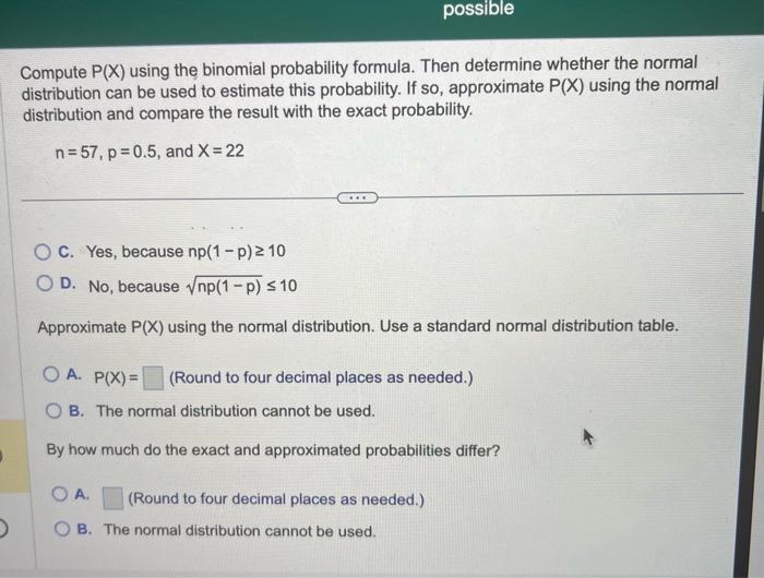 Solved Compute P(X) using the binomial probability formula. | Chegg.com