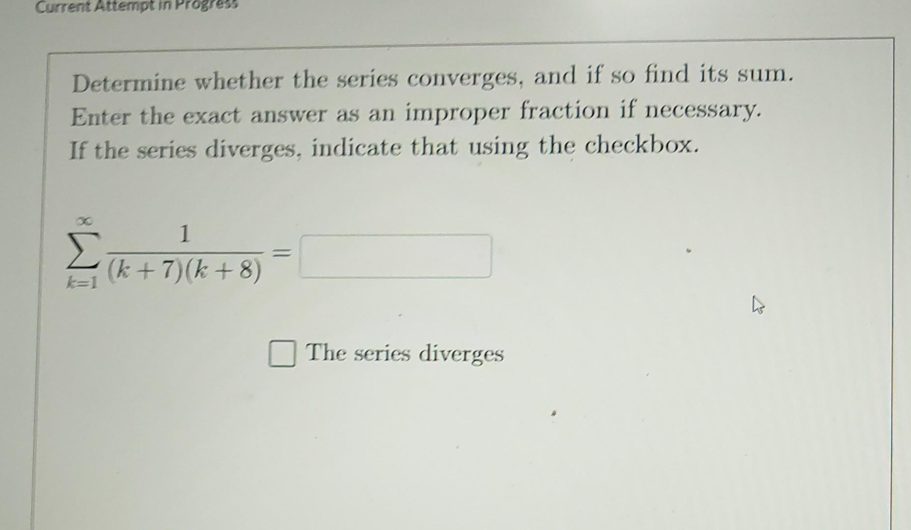 Solved Determine whether the series converges, and if so | Chegg.com