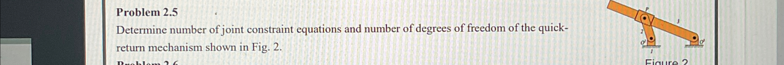 Solved Problem 2.5Determine number of joint constraint | Chegg.com