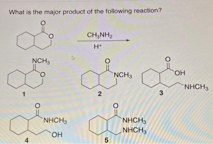 Solved What is the major product of the following reaction? | Chegg.com