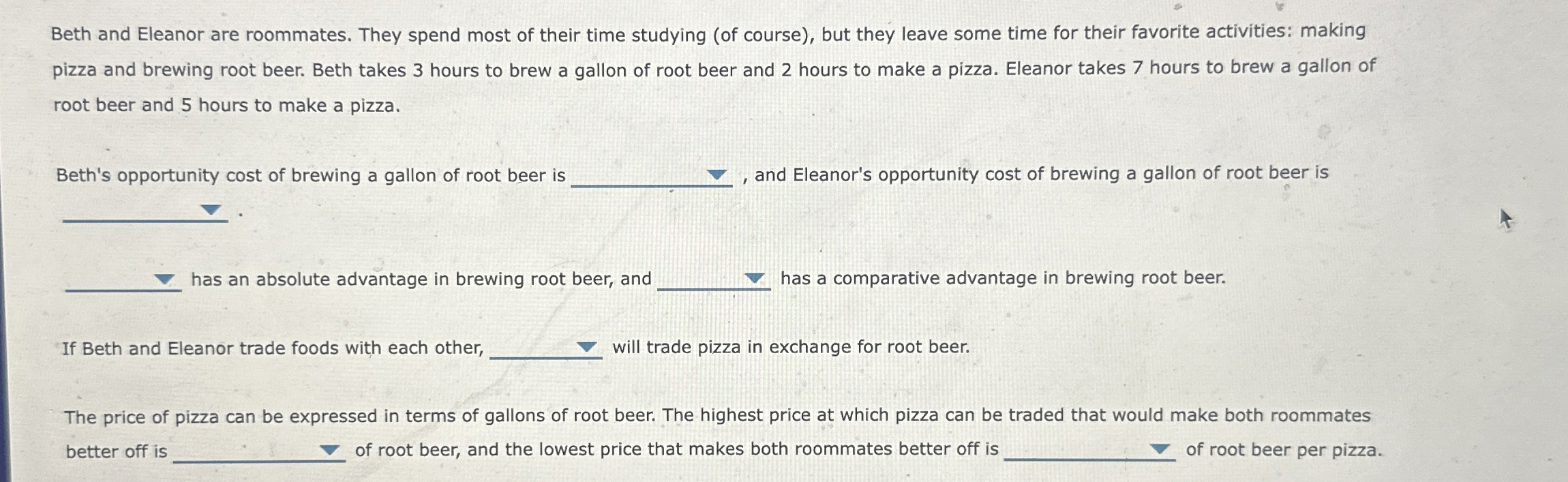 Solved Beth and Eleanor are roommates. They spend most of | Chegg.com