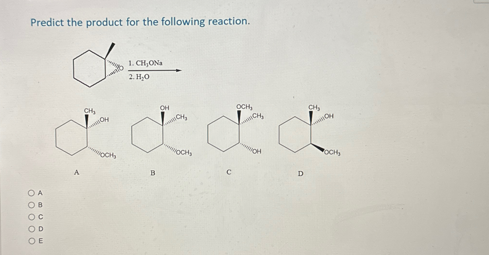 Solved Predict the product for the following | Chegg.com