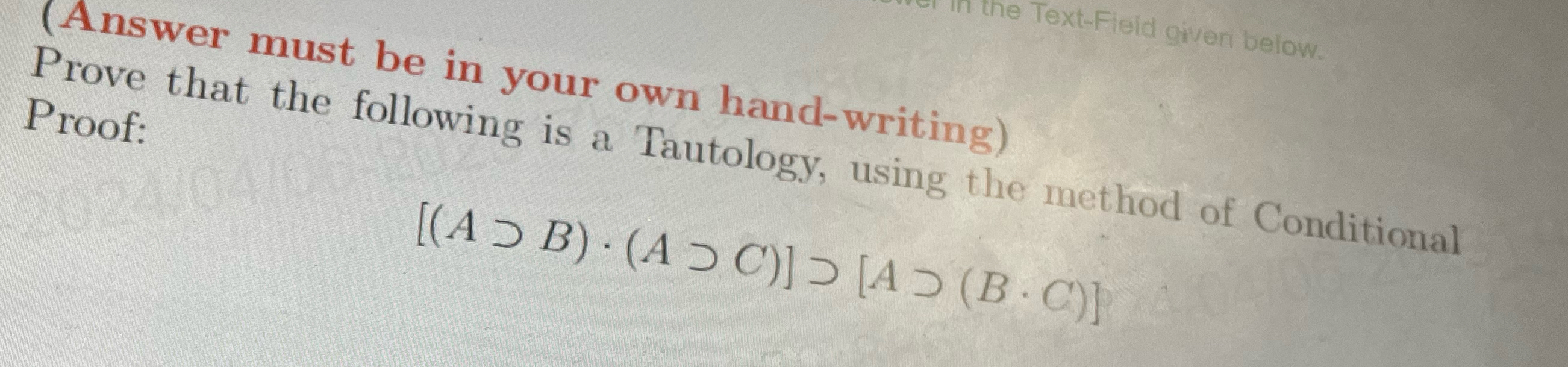 Solved (Answer must be in your own hand-writing)Prove that | Chegg.com