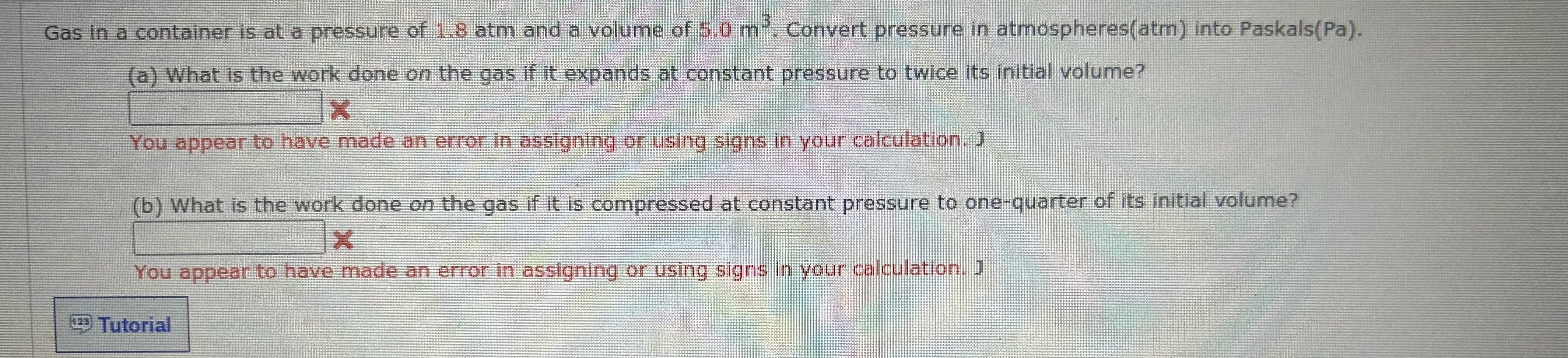 Solved Gas in a container is at a pressure of 1.8atm and a | Chegg.com