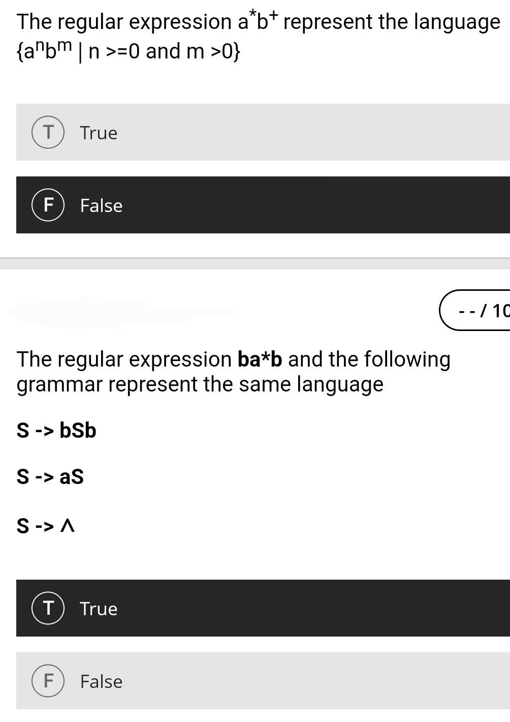 Solved The regular expression a⋆b+represent the language | Chegg.com