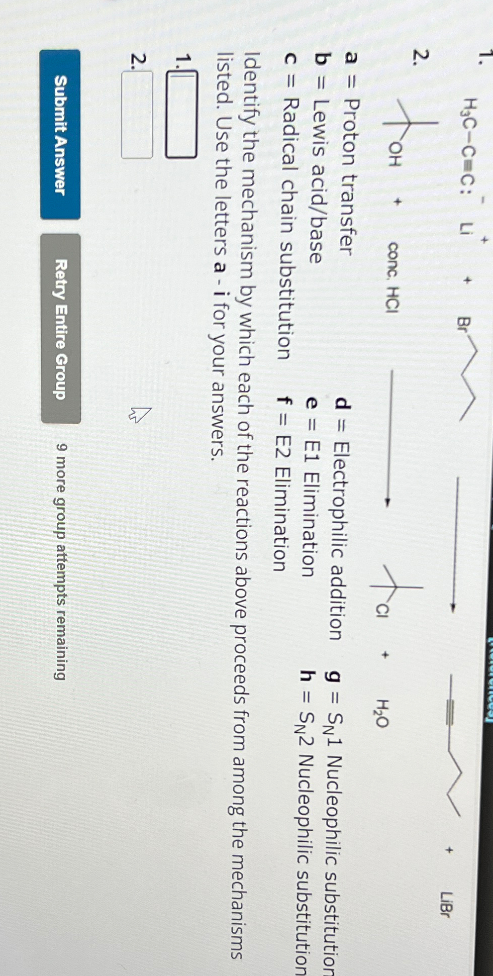 a= ﻿Proton transferb= ﻿Lewis acid/basec = ﻿Radical | Chegg.com