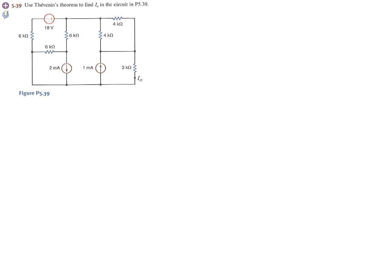 Solved Use Thevenin's theorem to find I0 in the circuit in | Chegg.com
