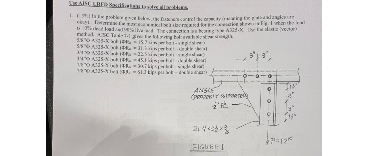 Solved Use AISC LRFD Specifications to solve all | Chegg.com