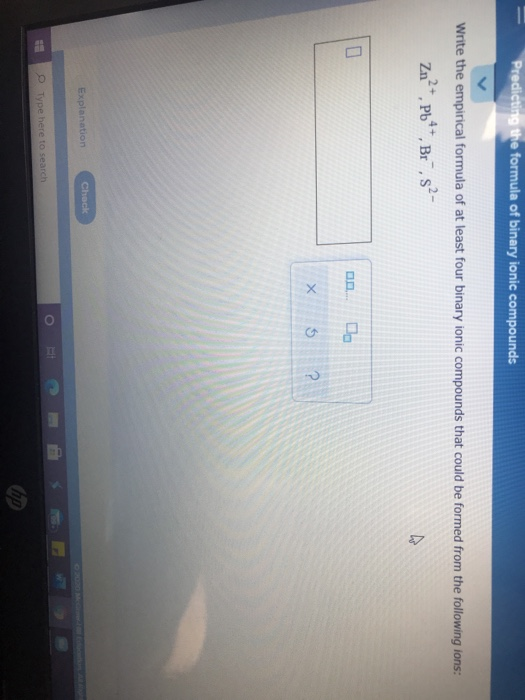 Solved Predicting the formula of binary ionic compounds | Chegg.com