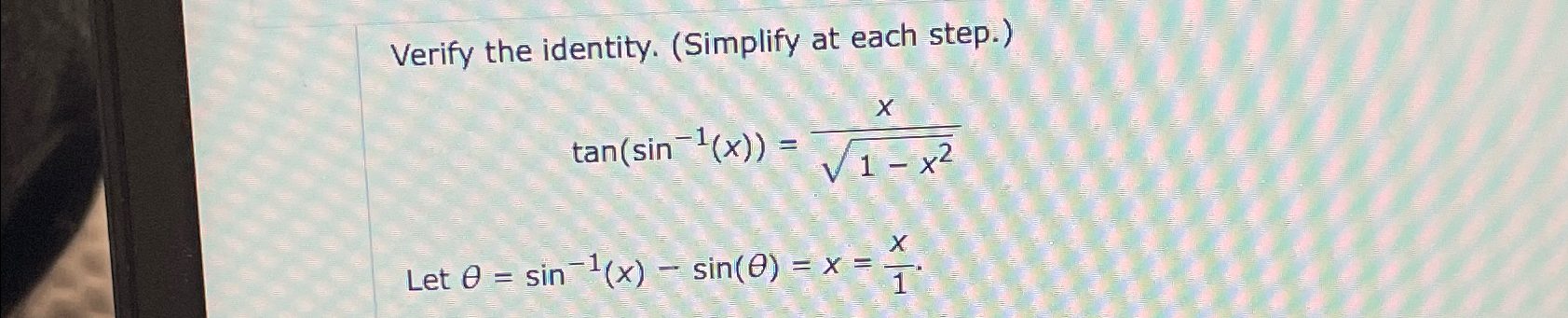 Solved Verify the identity. (Simplify at each | Chegg.com