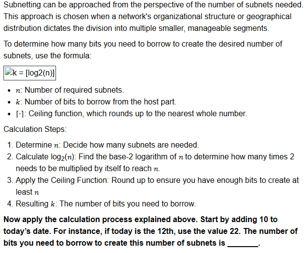 Solved Subnetting can be approached from the perspective of | Chegg.com