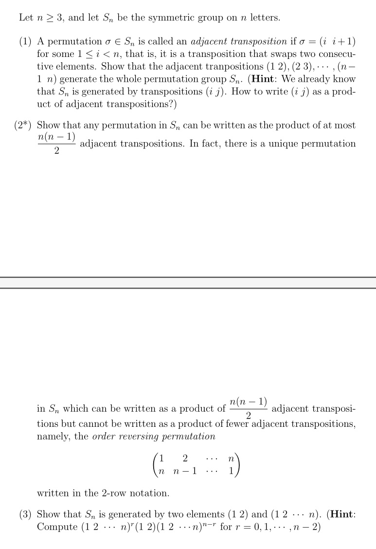 Solved Please solve (1), (2) ﻿and (3). | Chegg.com