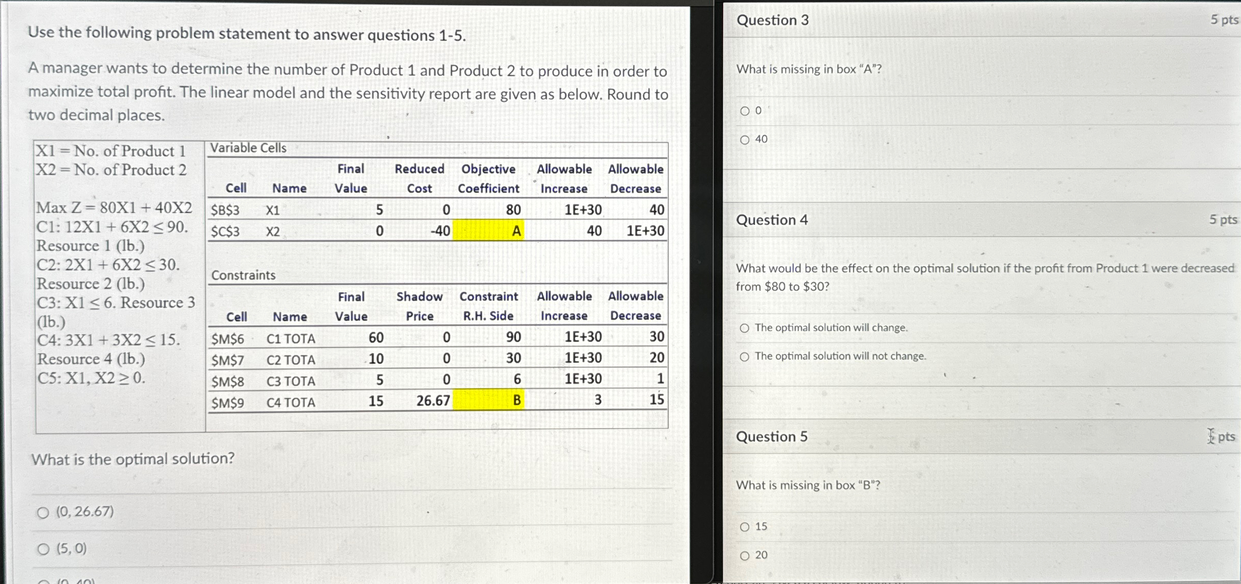 Solved Use the following problem statement to answer | Chegg.com