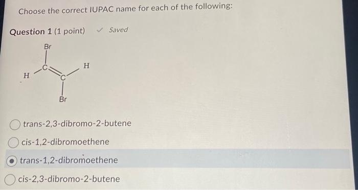 Solved Question 3 ( 1 point) Saved | Chegg.com