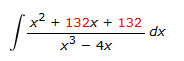 Solved ∫﻿﻿x2+132x+132x3-4xdx ﻿Use partial fractions to find | Chegg.com